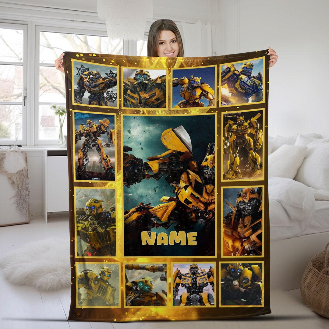 Custom Transformer Blanket/personalized Bumblebee Blankets/boy Bed Room ...