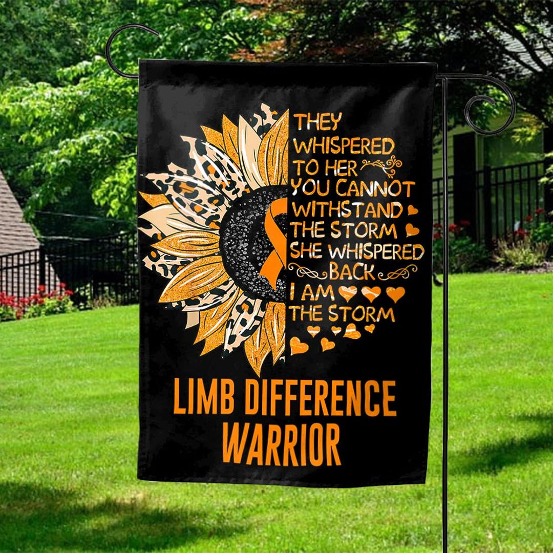 Limb Loss and Limb Difference Awareness Garden Flag, DOUBLE-SIDED Limb ...