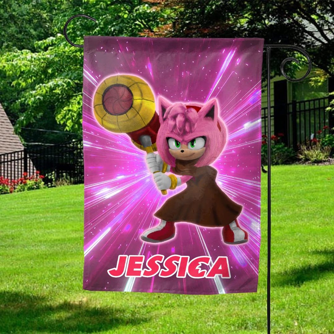Custom Sonic the Hedgehog Flag/personalized Amy Rose Hedgehog Flag ...