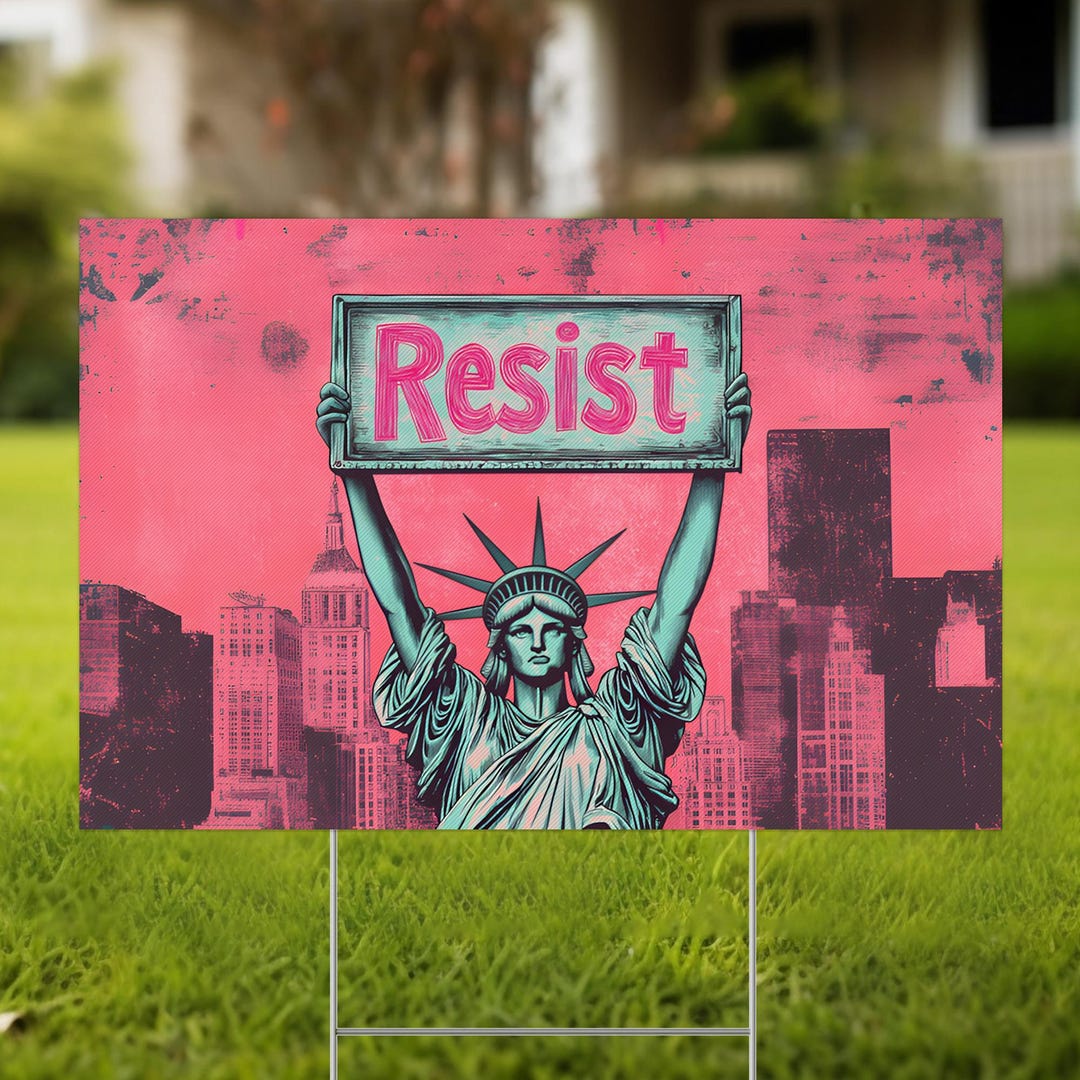 Resist Yard Sign/resist Hate Lawn Sign/anti-trump Sign/pro Women's ...