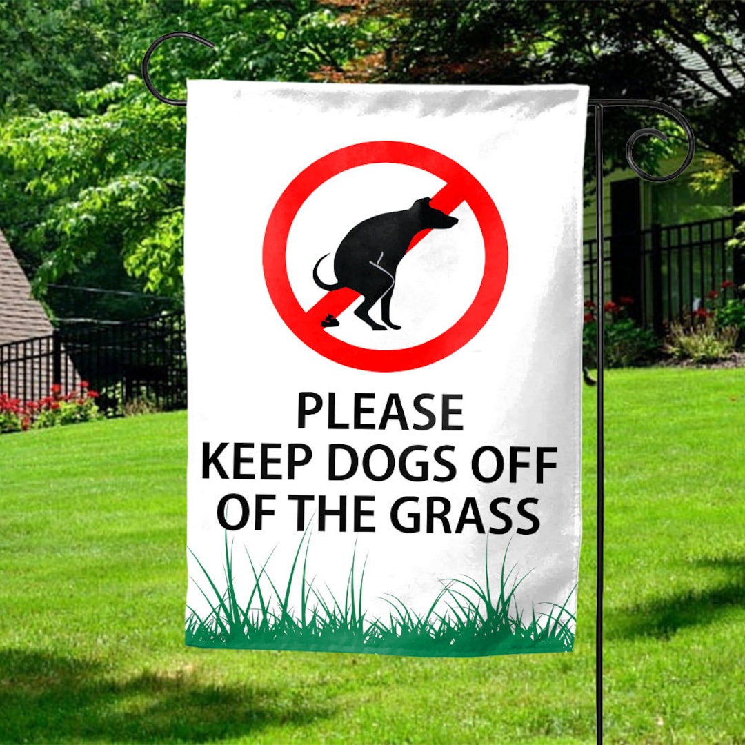 Please Keep off the Landscaping Flag, Keep off Lawn Sign Small Keep off ...