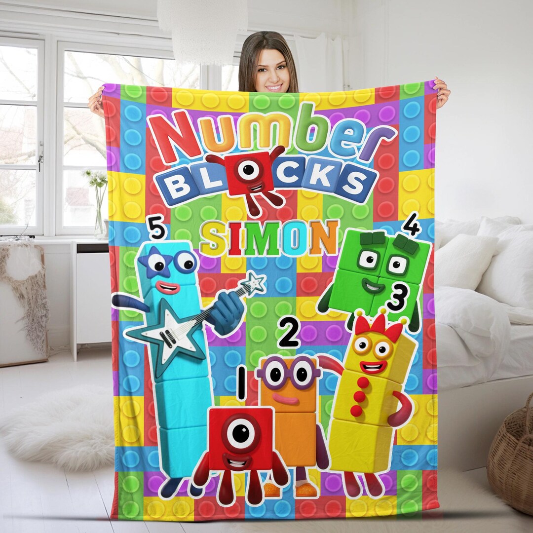 Personalized Numberblocks Blanket/numberblocks Fleece Blanket ...