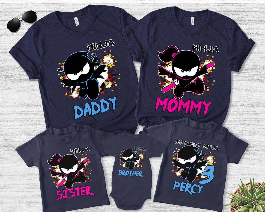 Ninja Kidz Birthday Shirt/ninja Family Birthday Shirts/personalized ...