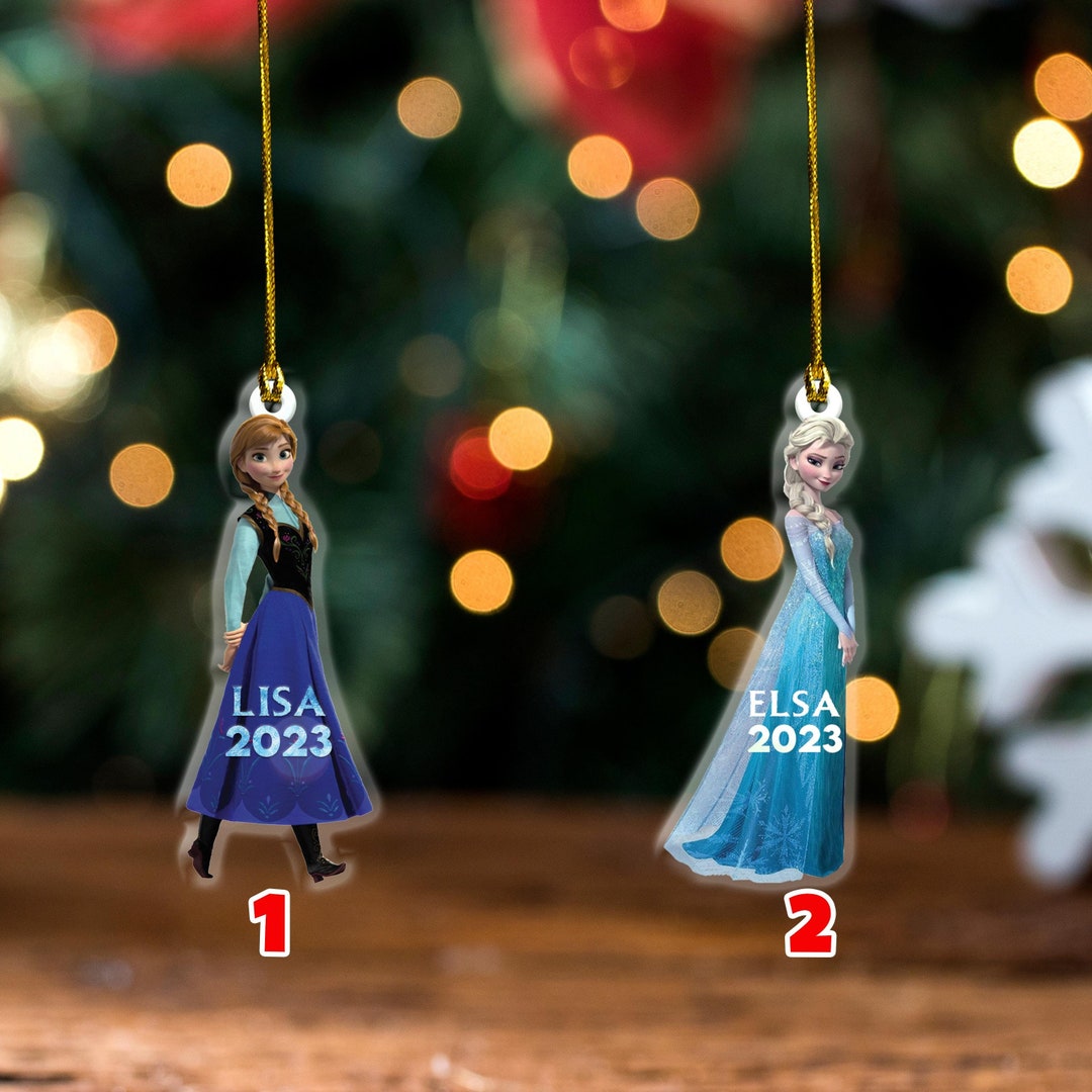 Princess Elsa Anna Cutout Ornament/elsa Frozen Christmas Ornament ...