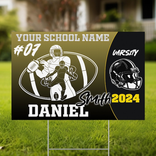 Football Team Yard Sign - Etsy