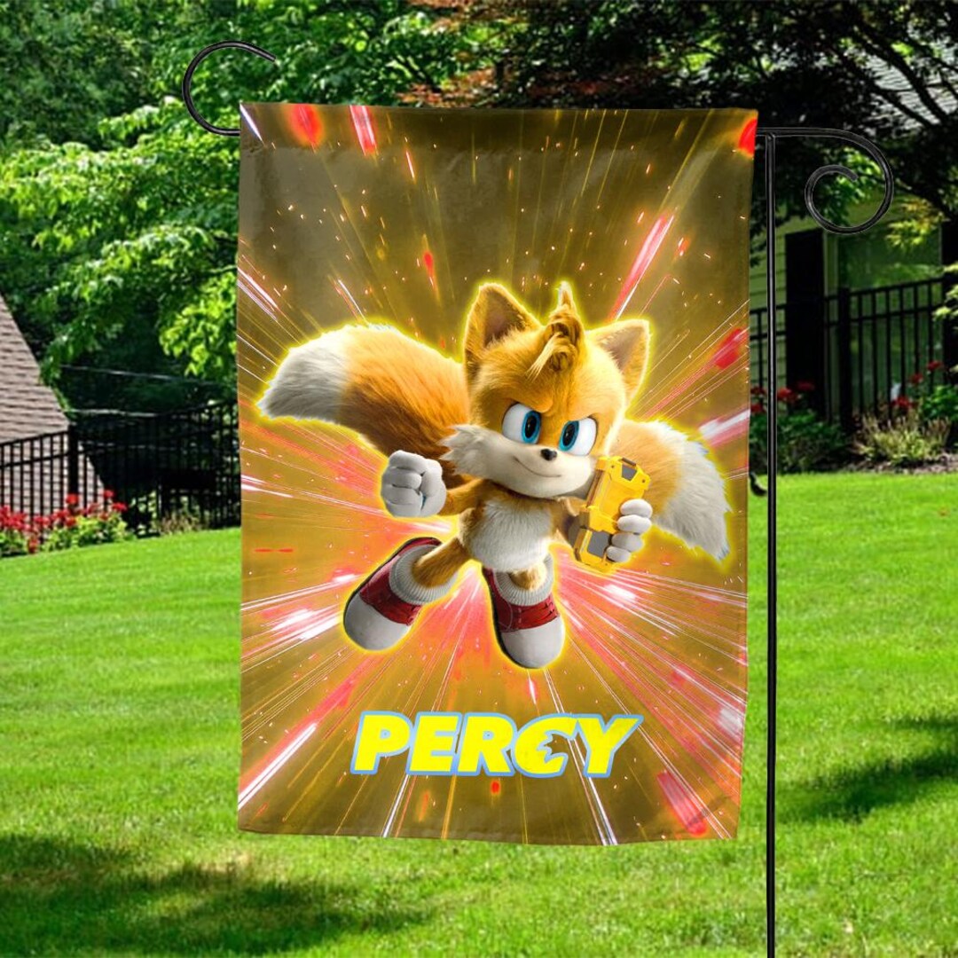 Custom Sonic the Hedgehog Flag/personalized Tails Hedgehog Sherpa Flag ...
