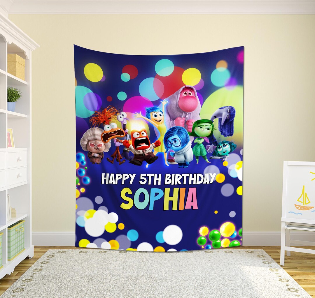 Inside Out 2 Birthday Backdrop/inside Out 2 Birthday Banner/inside Out ...