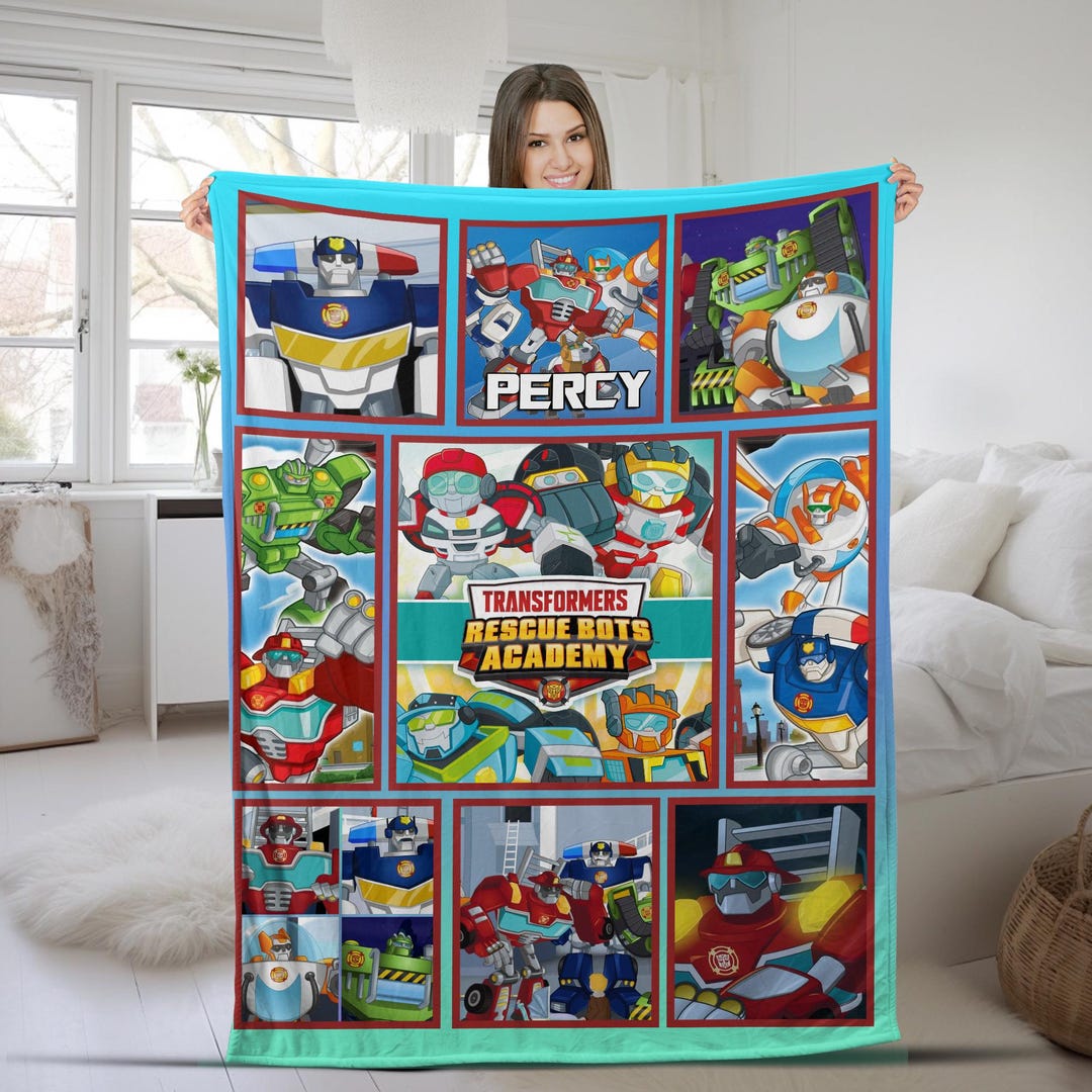 Custom Transformer Blanket, Personalized Robot Blankets, Boy Bed Room ...