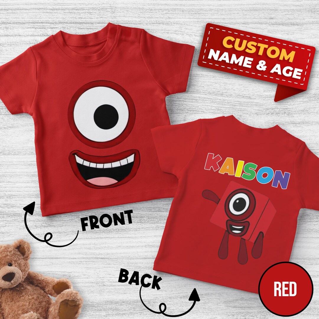 Numberblocks Shirt/numberblocks Family Birthday Shirt/personalized 1 to ...