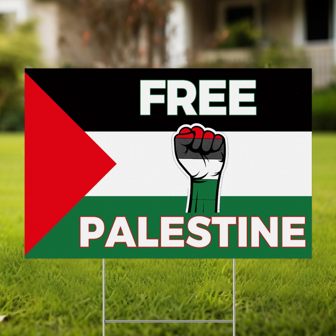 Free Palestine Yard Sign With H Stake, Peace Yard Sign, Palestine Yard ...