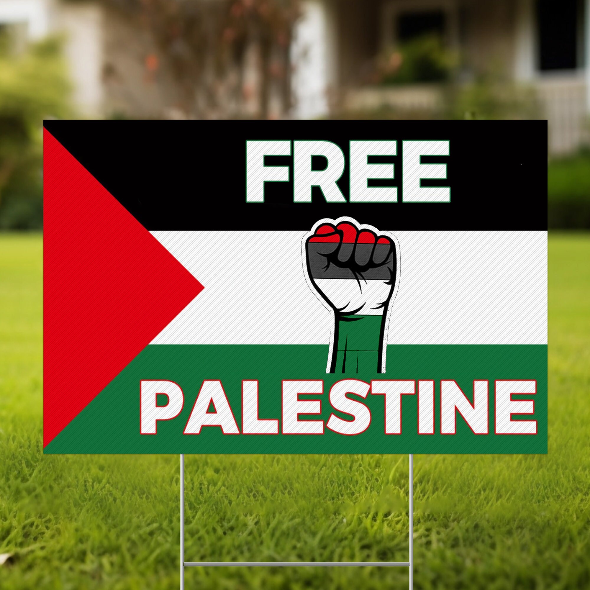 Free Palestine Yard Sign With H Stake, Peace Yard Sign, Palestine Yard ...