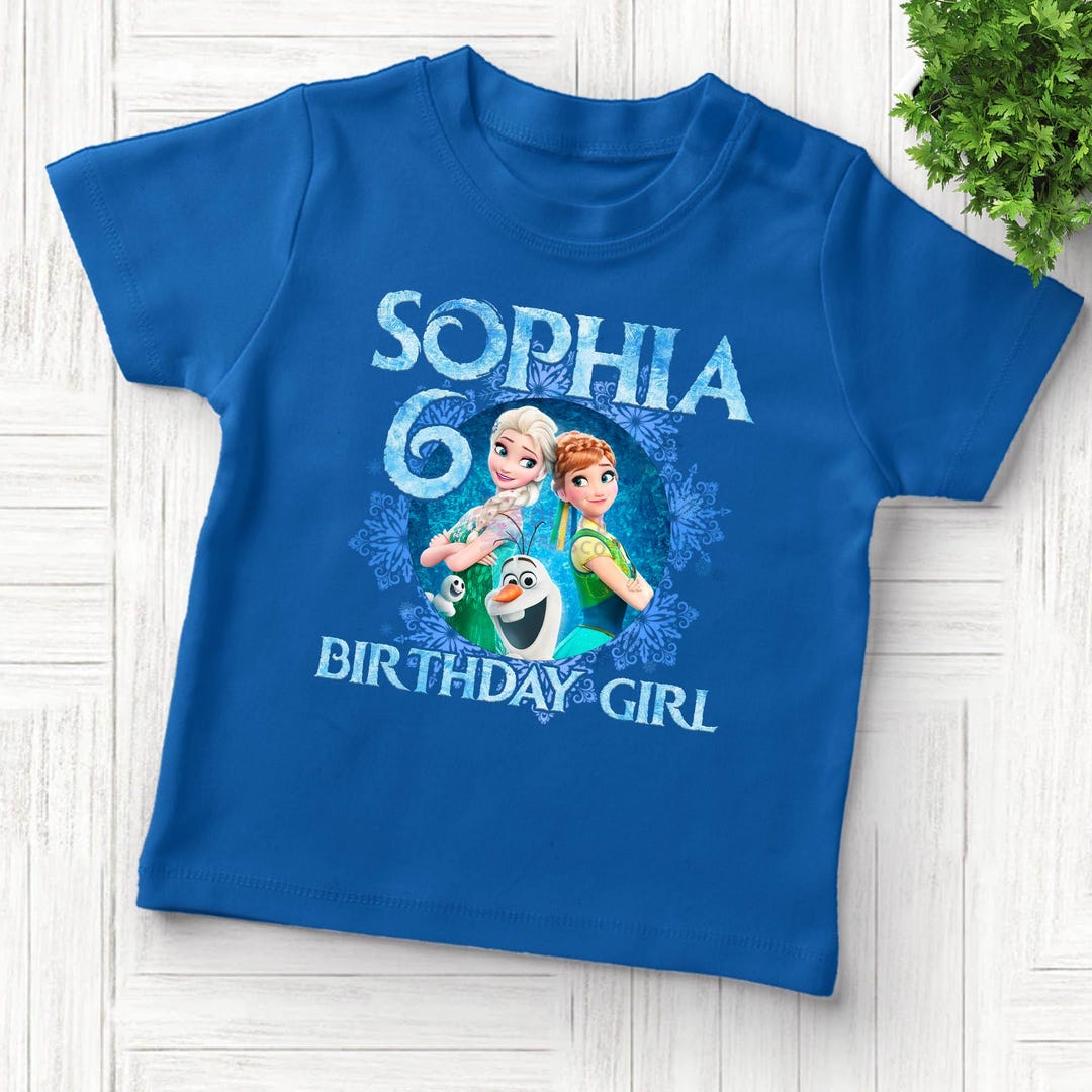 Frozen Birthday Shirt/elsa Birthday Shirts/custom Frozen Birthday Shirt ...
