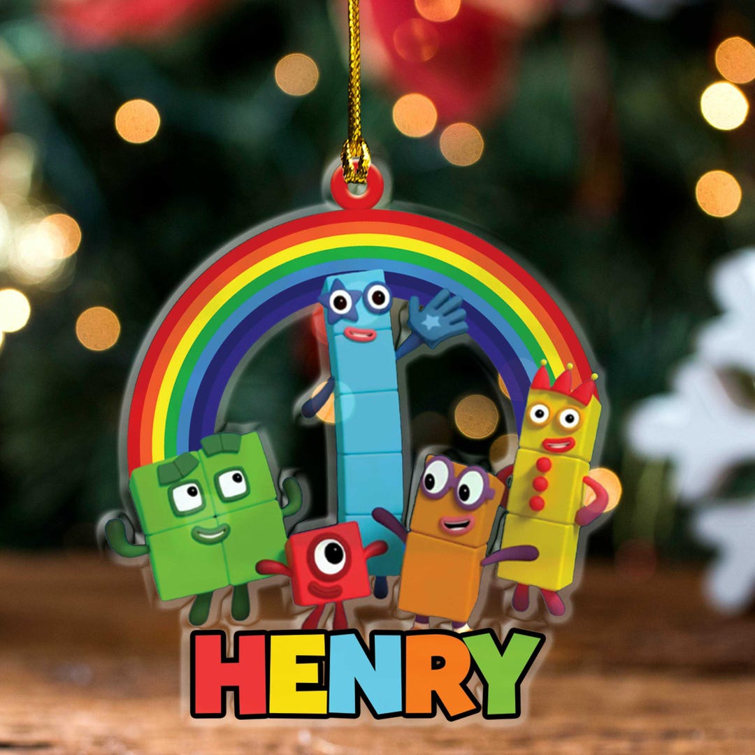Numberblocks Christmas Flat Ornament, Number Blocks Characters, Custom ...