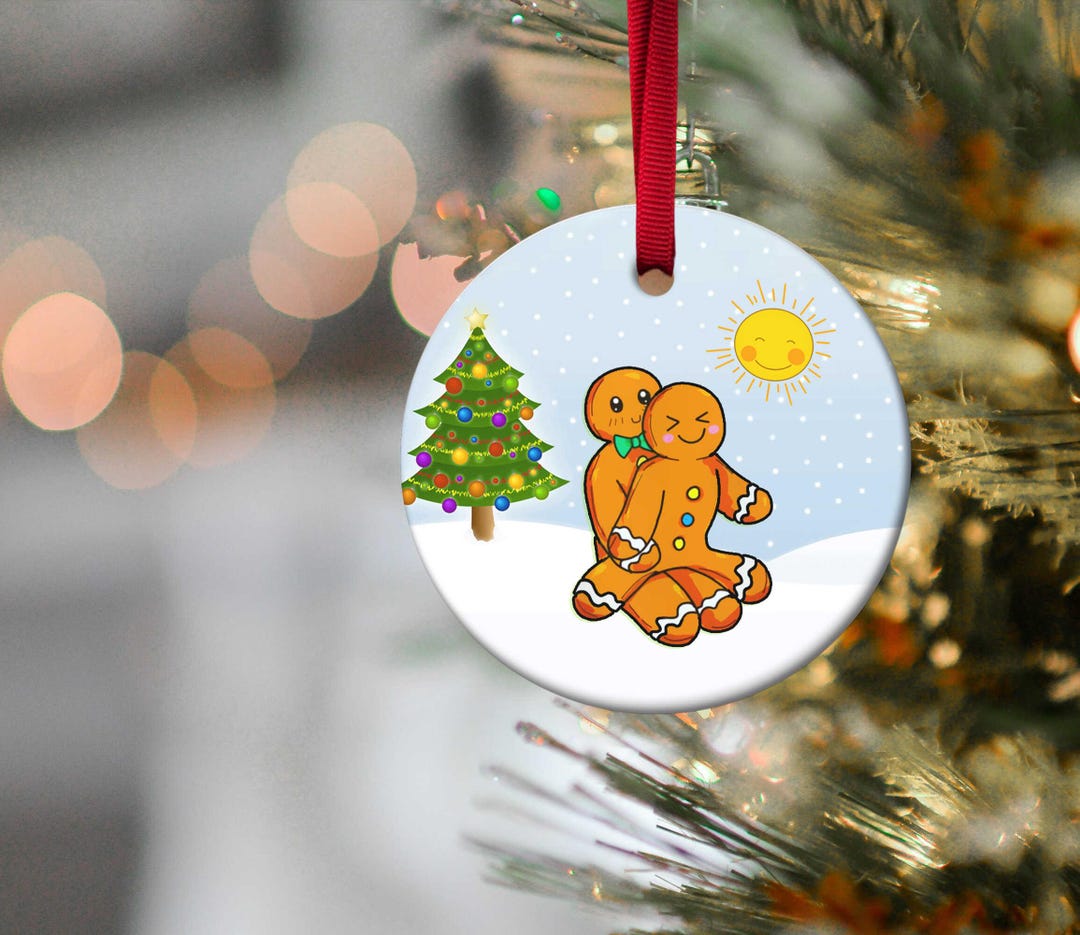Couple Gingerbread Ornament Funny Naughty Dirty Gingerbread Christmas ...