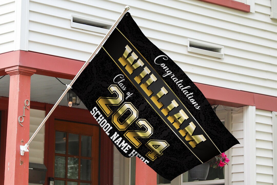 Personalized Graduation Senior Garden Flag, Senior Grad Flag, Class of ...