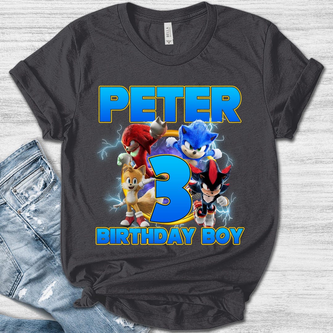 Sonic the Hedgehog 3 Shirt/sonic 3 Movie Birthday Boy Shirt/sonic Shirt ...