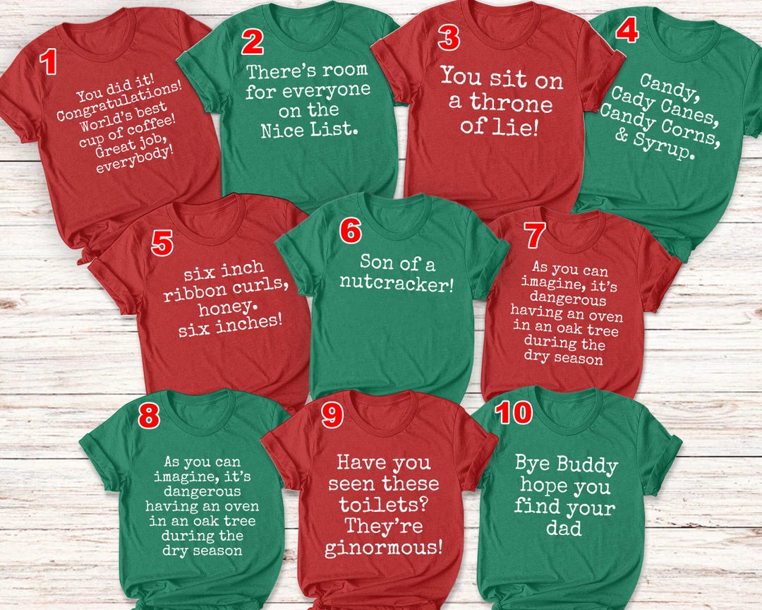 Quotes for X-mas, Movie Quote Shirts, Family Christmas, Matching ...