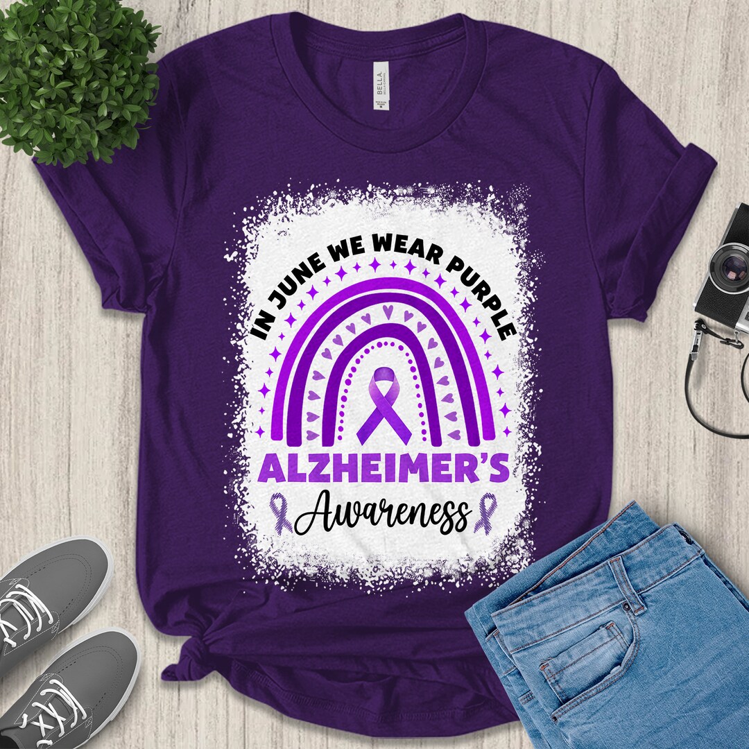 Alzheimers Awareness Shirt, in June We Wear Purple Alzheimers Awareness ...