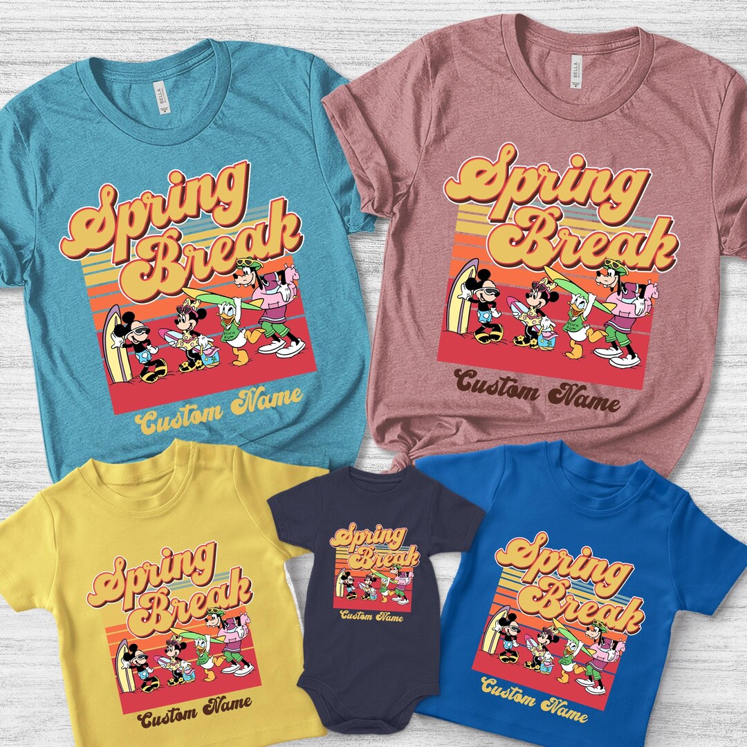 Personalized Mickey and Friends Disney Spring Break 2024 Shirt, Disney ...