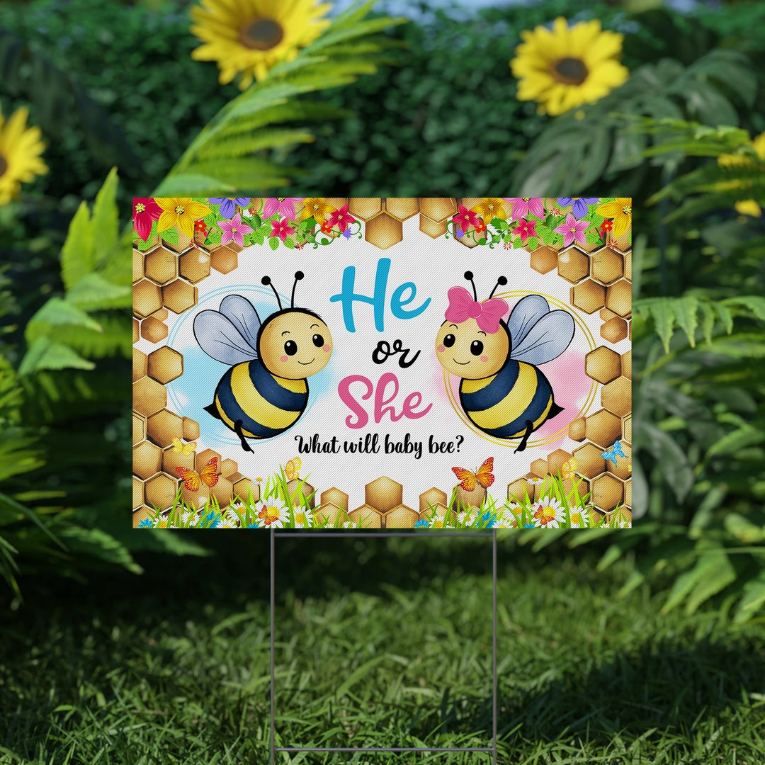 What Will It Bee Gender Reveal Welcome Sign/bee Welcome Sign/bee Gender ...