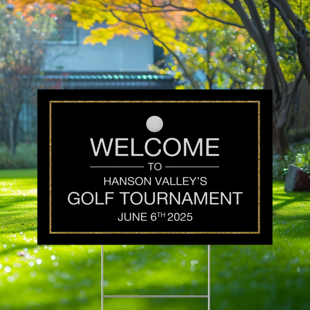 Golf Birthday Party Welcome Sign, Golf Tournament Sign, Partee Golf ...