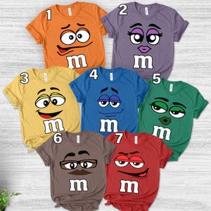 M&M Candies Shirt, M and M Matching Family Shirt, Group MM Shirt ...