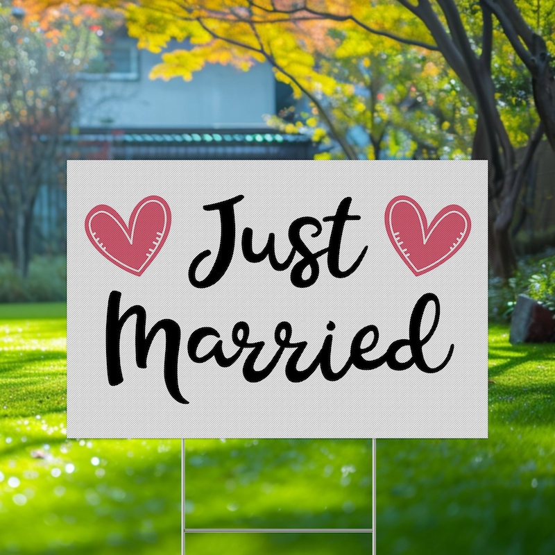 Just Married Signs - Etsy