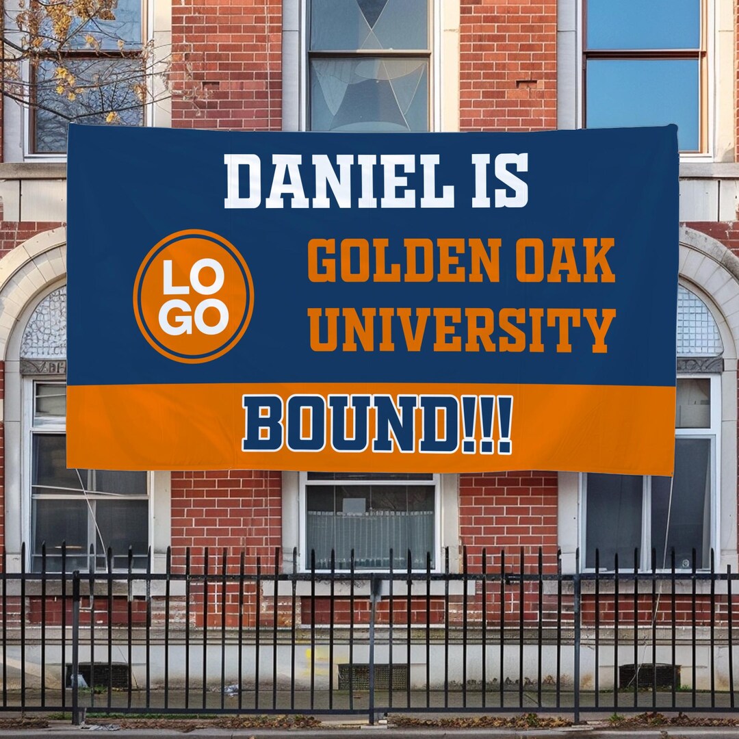 Personalized College Bound Banner/custom University Journey Celebration ...