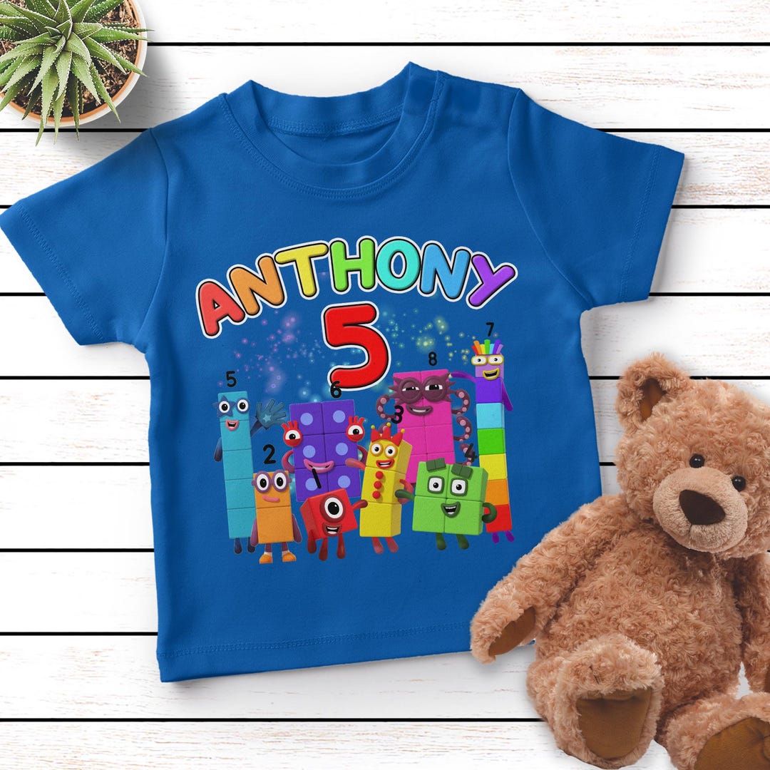 Numberblocks Birthday Shirt,personalized 1-10 Numberblocks Shirt ...