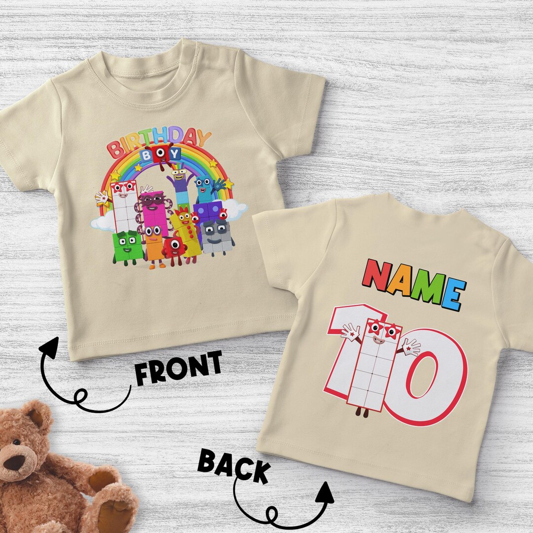 Numberblocks Shirt, Numberblocks Family Birthday Shirt, Personalized 1 ...