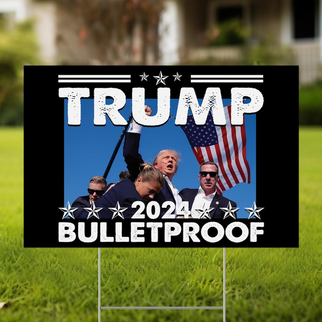 Trump 2024 Yard Sign With H Stake/fight for America Sign/trump ...