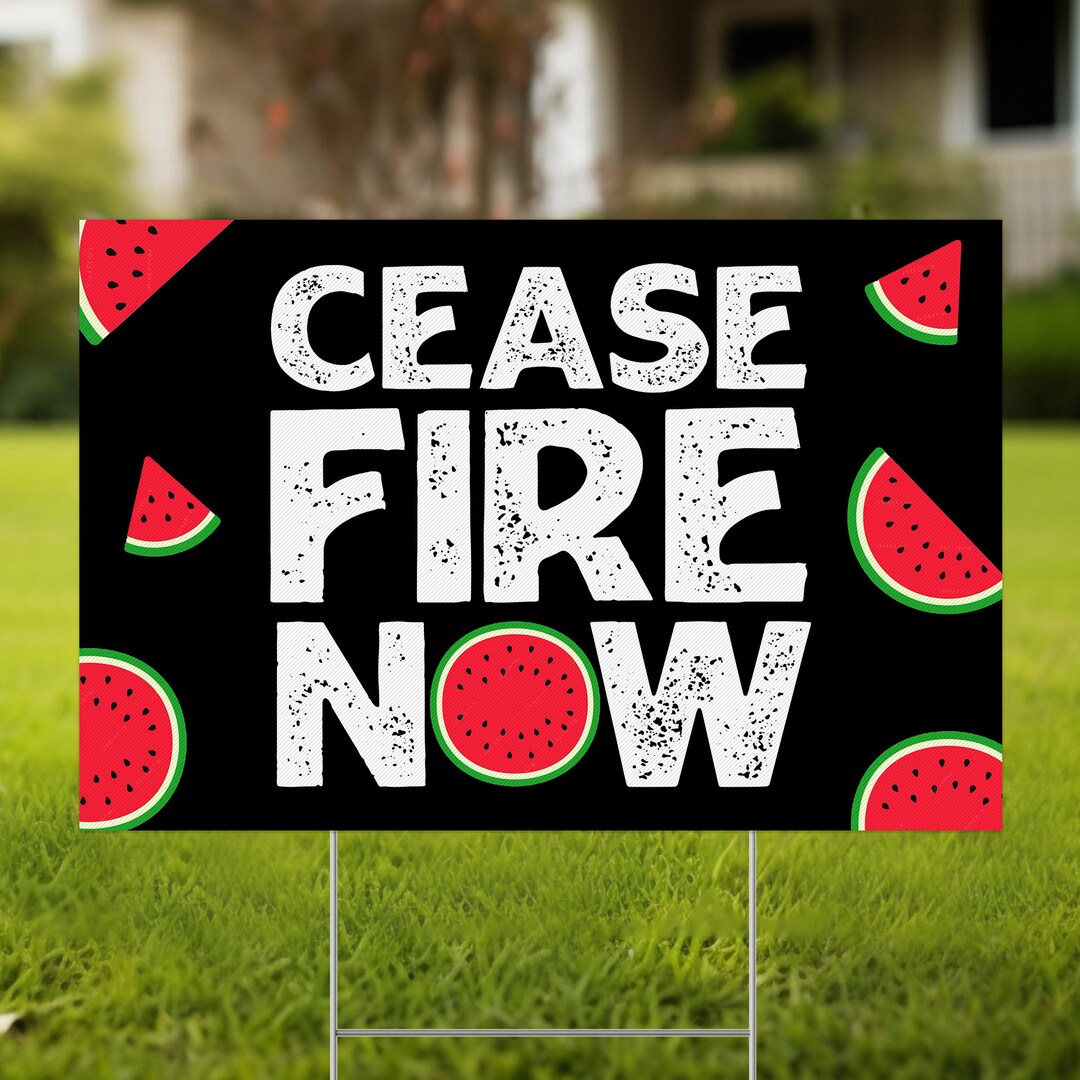 Free Palestine Yard Sign/ceasefire Now Lawn Sign/we Believe Peace Sign ...
