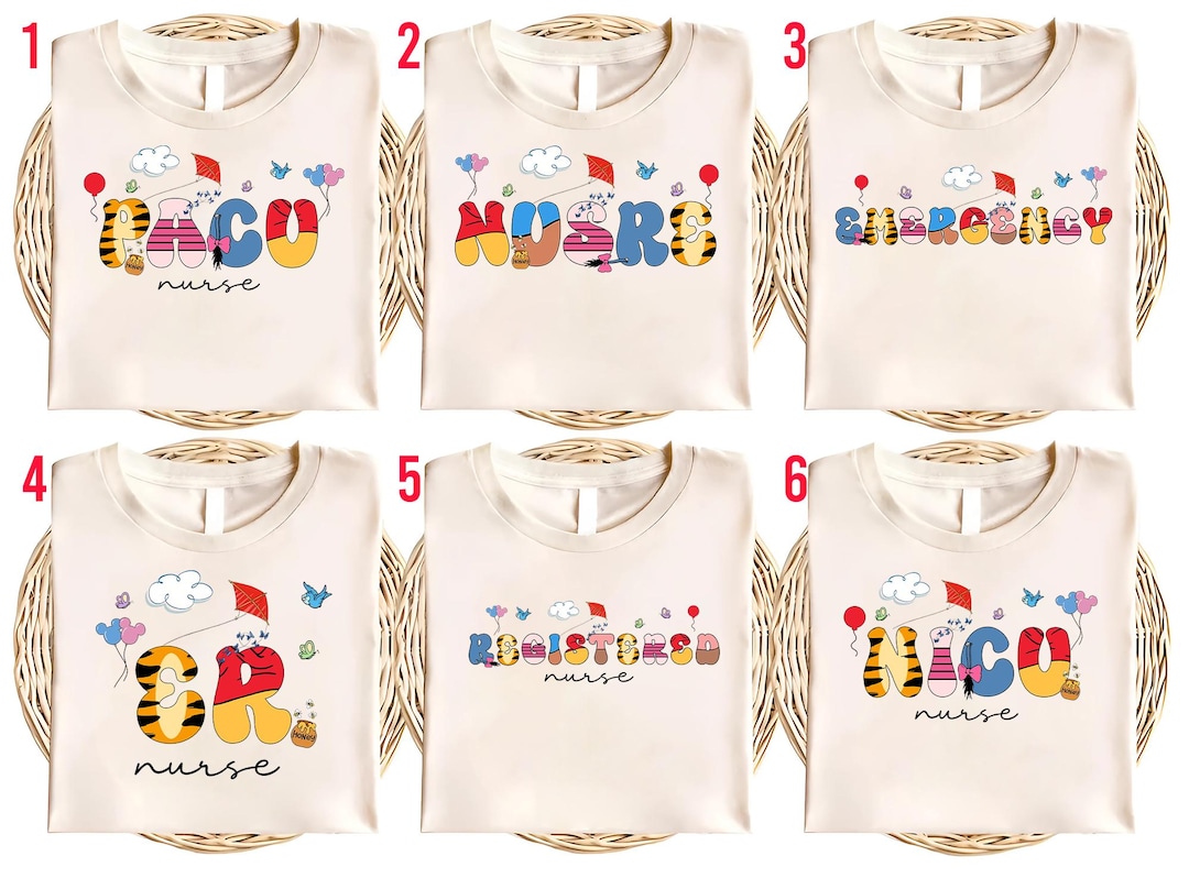 NICU Nurse Winnie the Pooh Shirt, Baby Nursery Shirt, Neonatal ICU ...