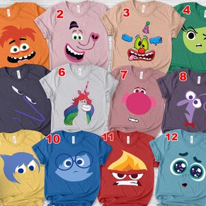 Inside Out 2 Characters Costume/inside Out Shirt/inside Out Birthday ...