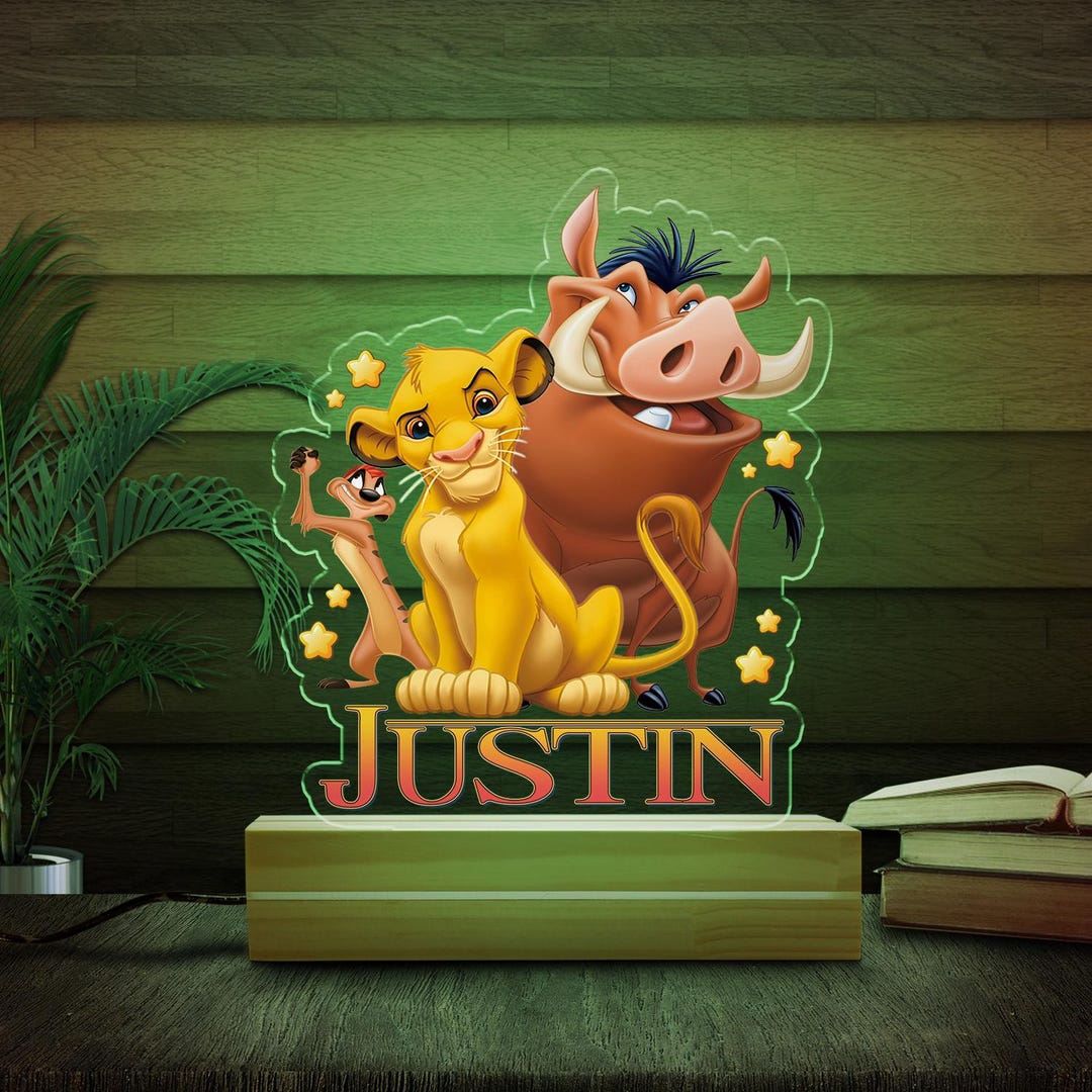 Lion King Birthday Night Light/disney Lion King Night Light/lion King ...