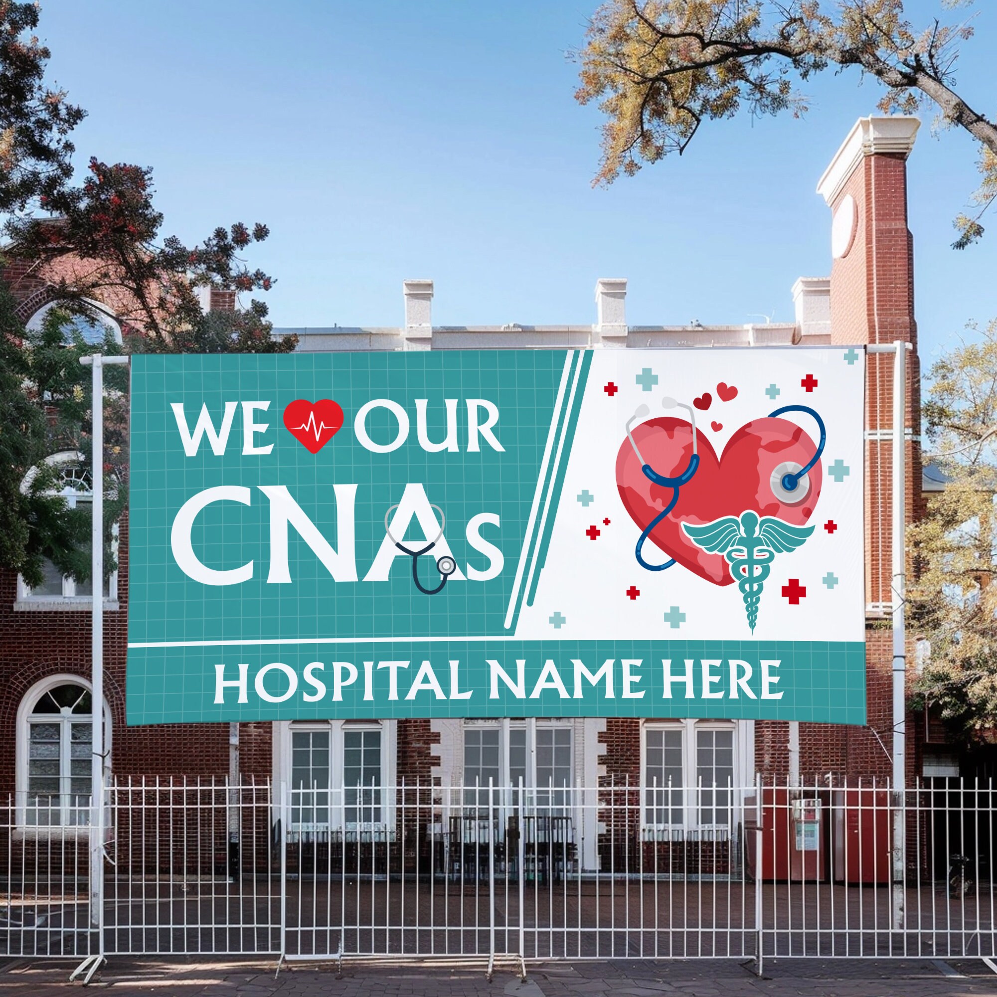 Custom We Love Our Cnas Banner Sign, Waterproof Medical Staff ...