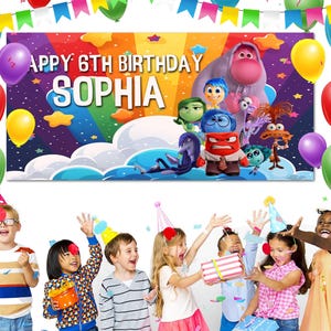 Custom Inside Out Birthday Backdrop, Inside Out Birthday Banner, Inside ...