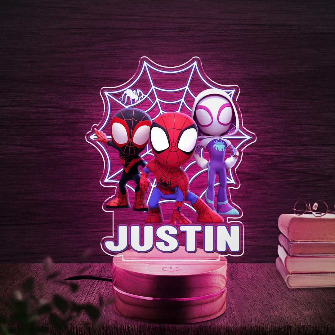 Spidey and His Amazing Friends Birthday Night Light/spidey Night Light ...
