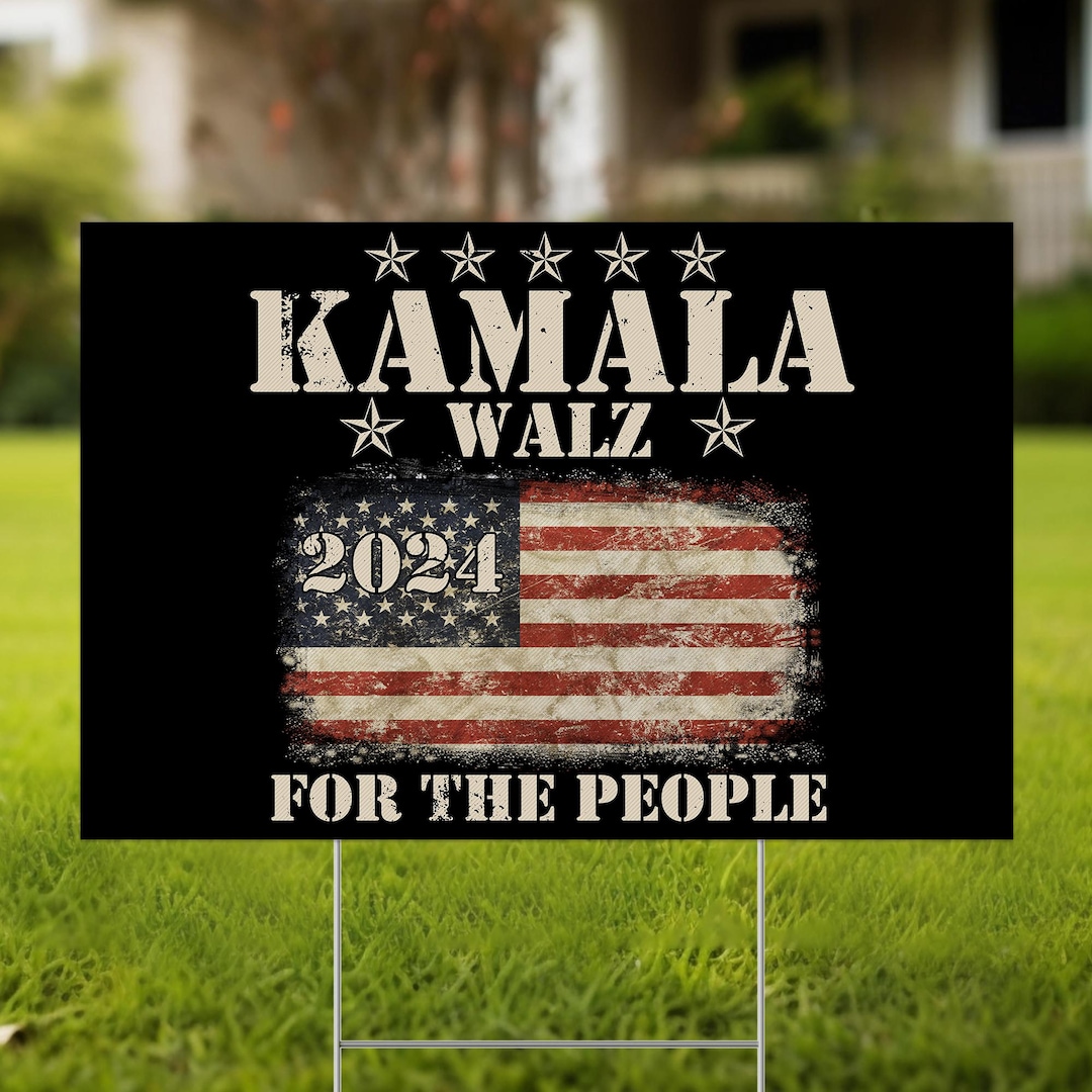 Harris Walz Political House Sign, Kamala Harris for President House ...