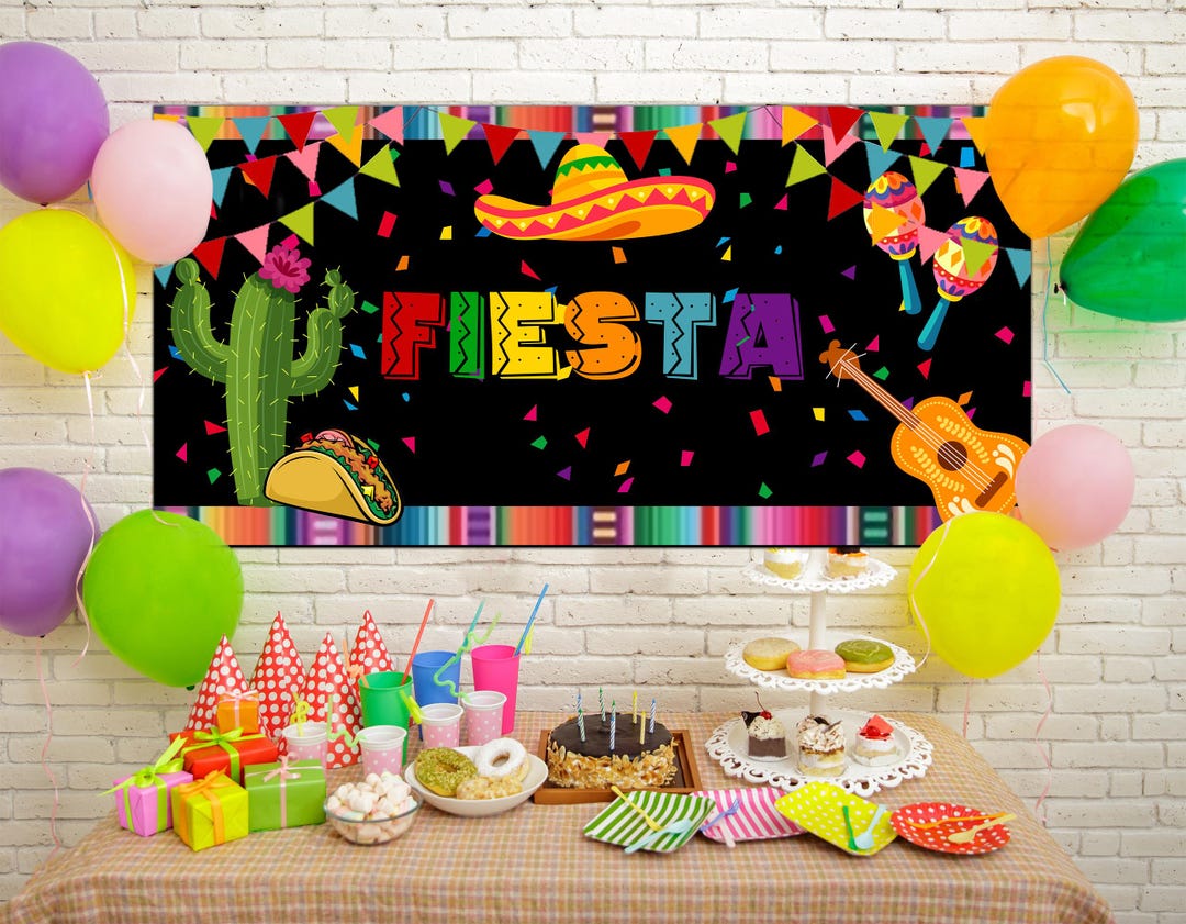 Mexican Fiesta Photo Backdrop, Cinco De Mayo Party Music Festival ...