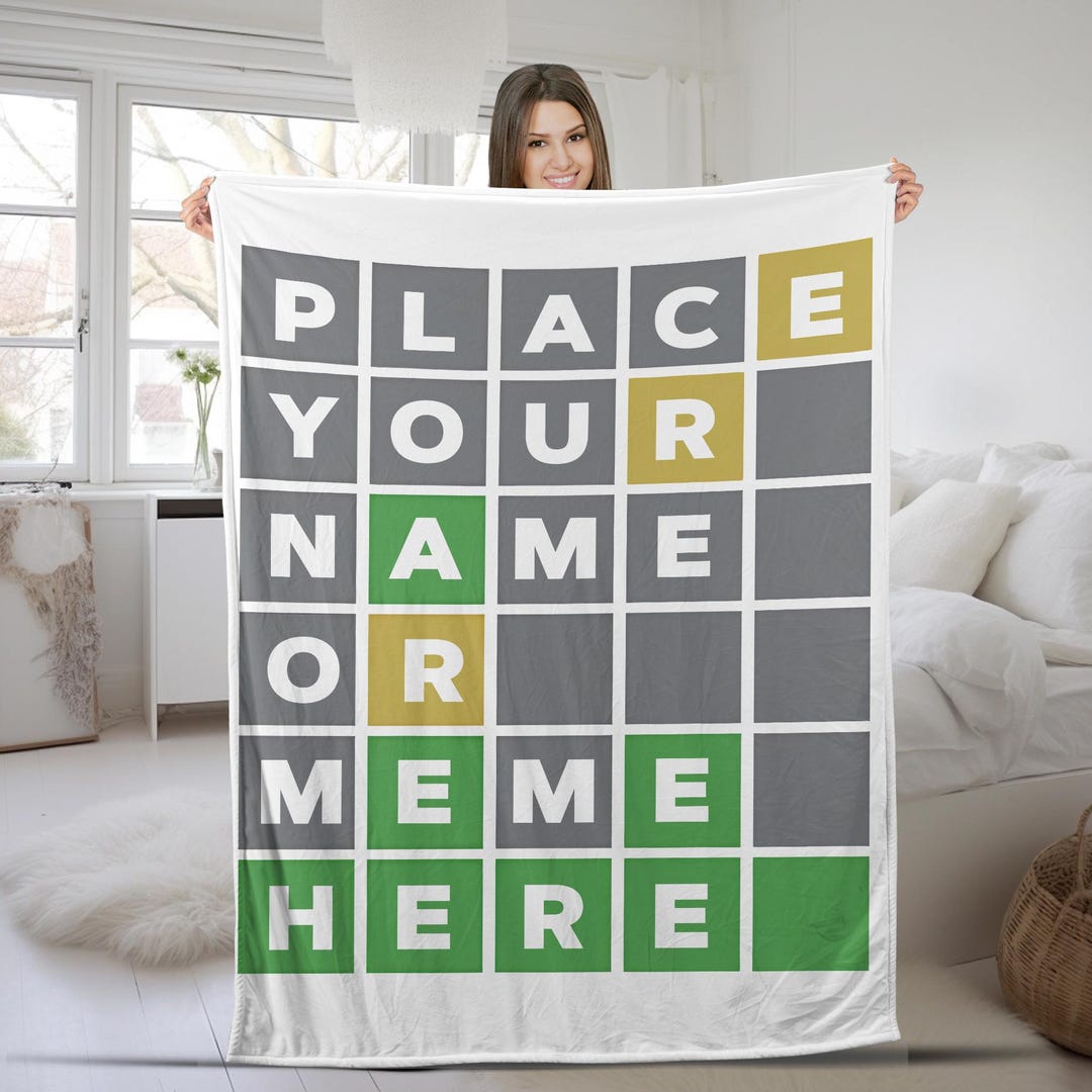 Custom Wordle Blanket, Blanket for Men and Women Birthday Wordle Gift ...