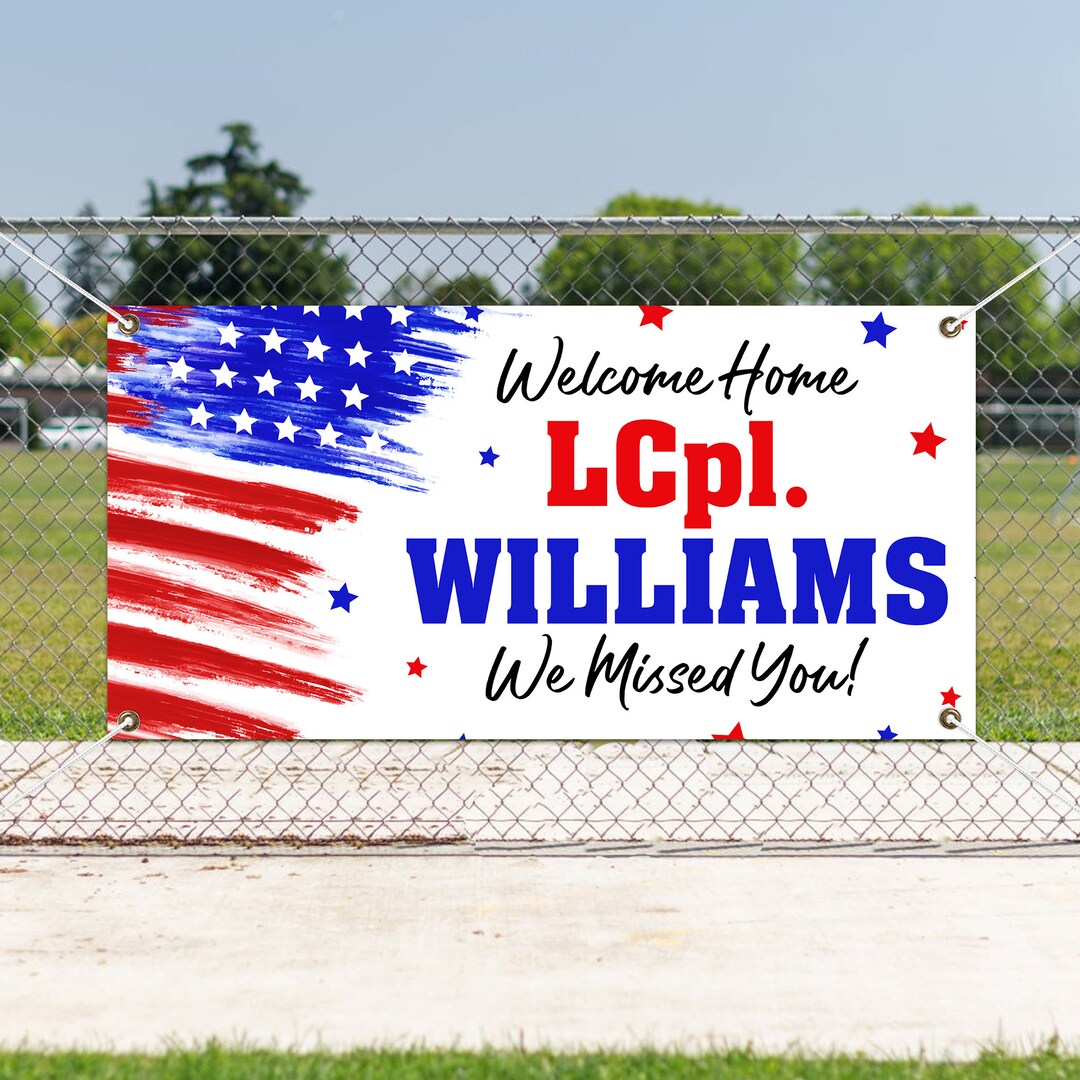 Welcome Home Military Banner, Welcome Home Military Sign, Soldier ...