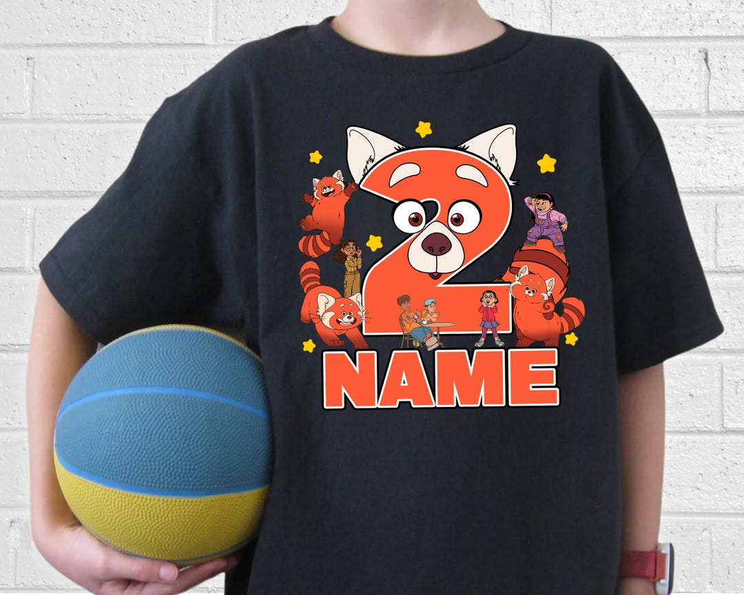 Custom Name Turning Red Birthday Shirt, Personalized Disney Custom Dad ...