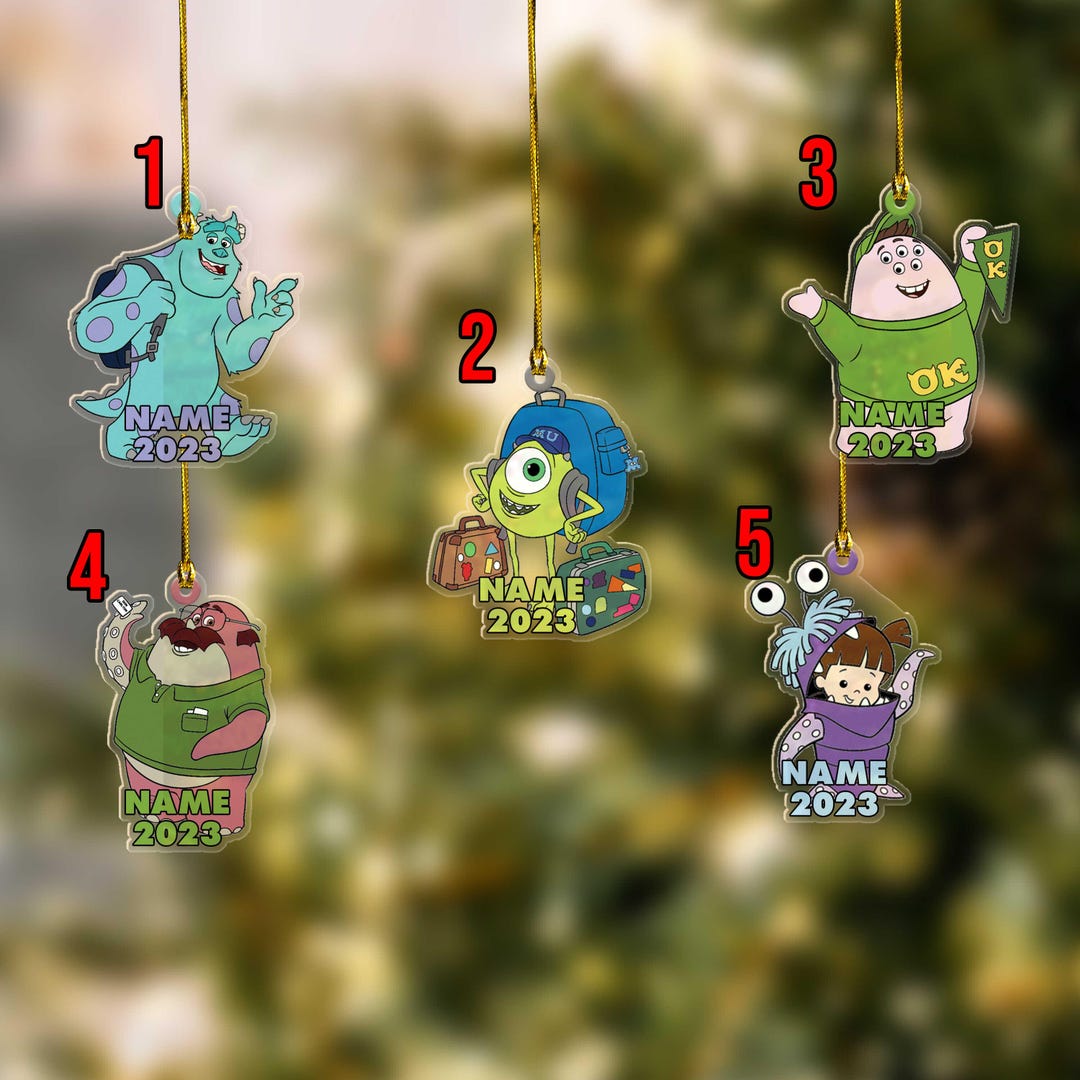 Monsters Inc. Ornament, Sully Boo Mike Character Ornament, Monsters ...