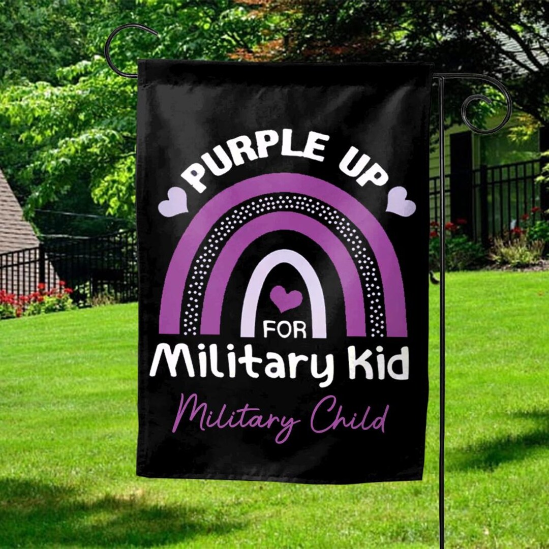 Purple up for Military Child Awareness Garden Flag, Military Children ...