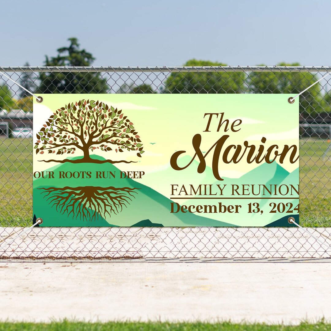 Family Reunion Banner, Custom Family Reunion Backdrop, Family Party ...