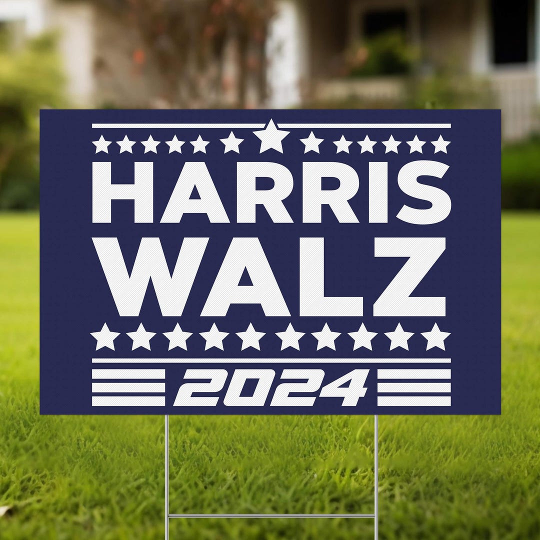 Harris Walz Sign,kamala Harris Tim Walz President VP 2024 US Election ...