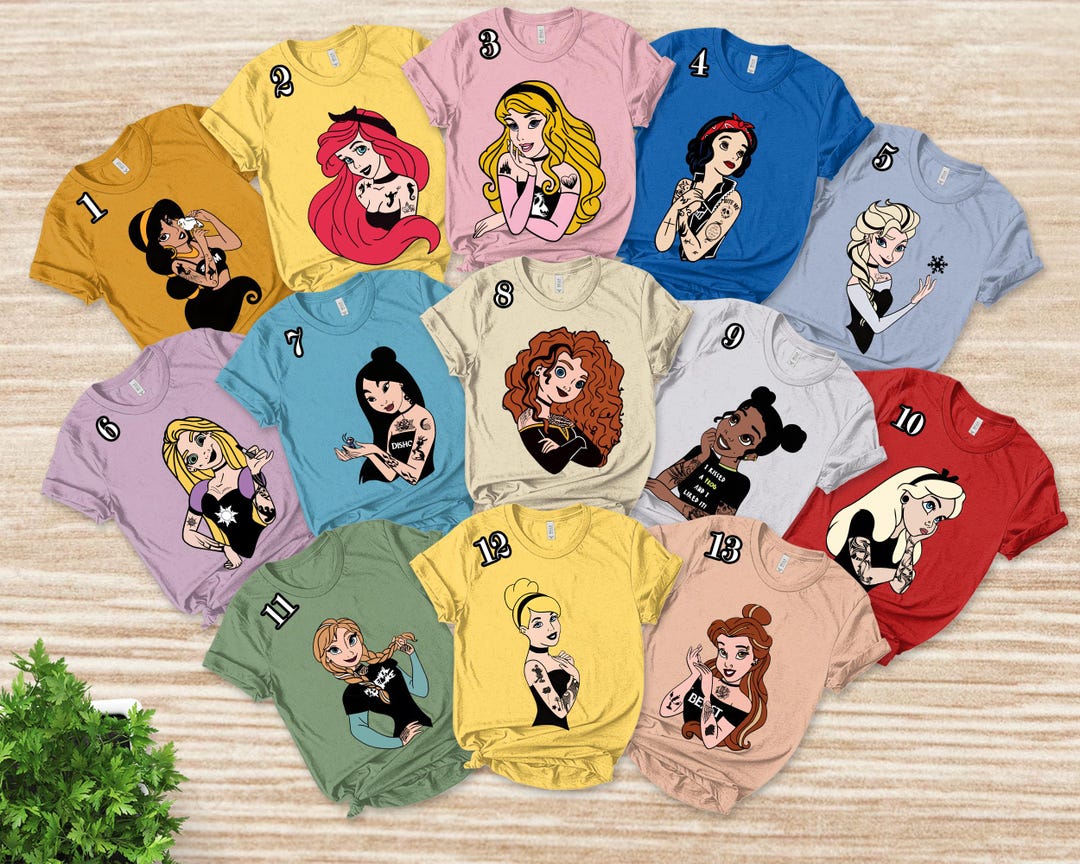 Custom Rocker Princess Group Matching T-shirt, Punk Princess Shirts ...