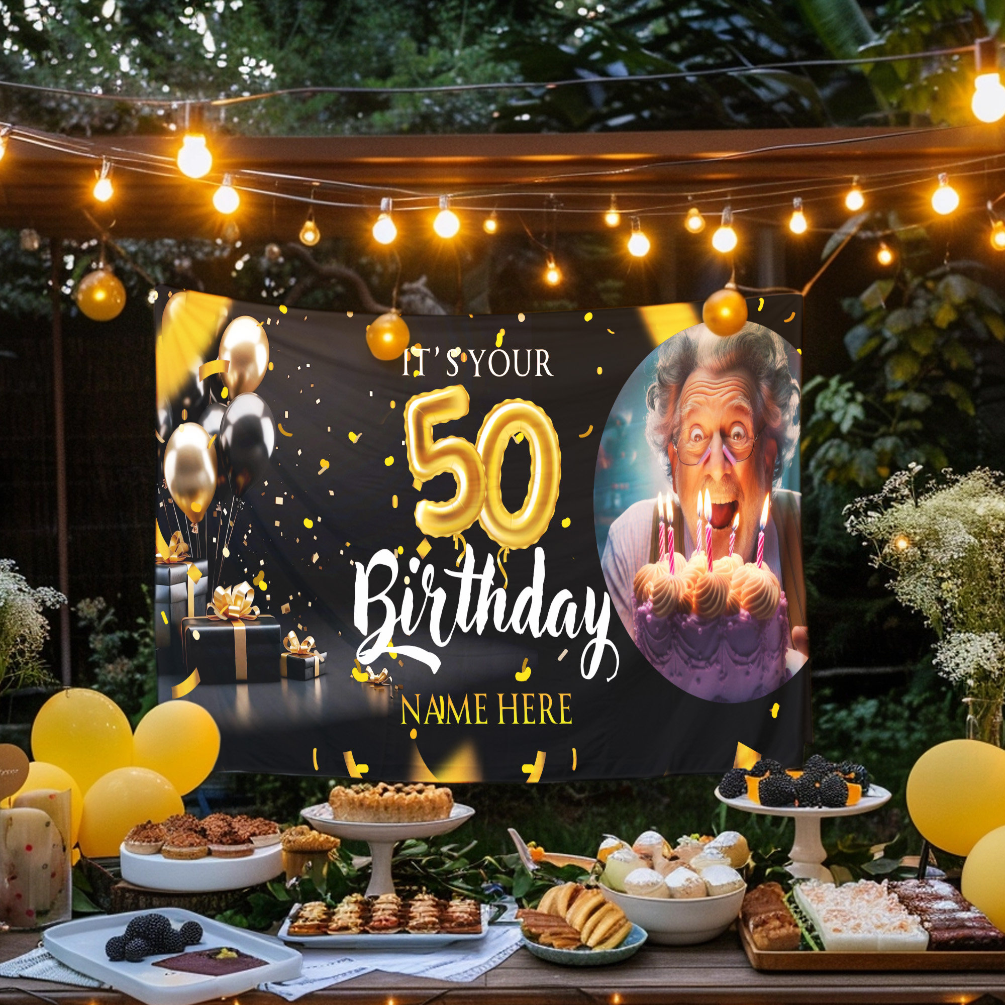 Birthday Banner With Picture, Custom Happy Birthday Banner ...