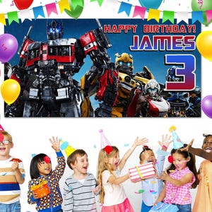 Transformers Birthday Party Backdrop/transformers Birthday Banner ...
